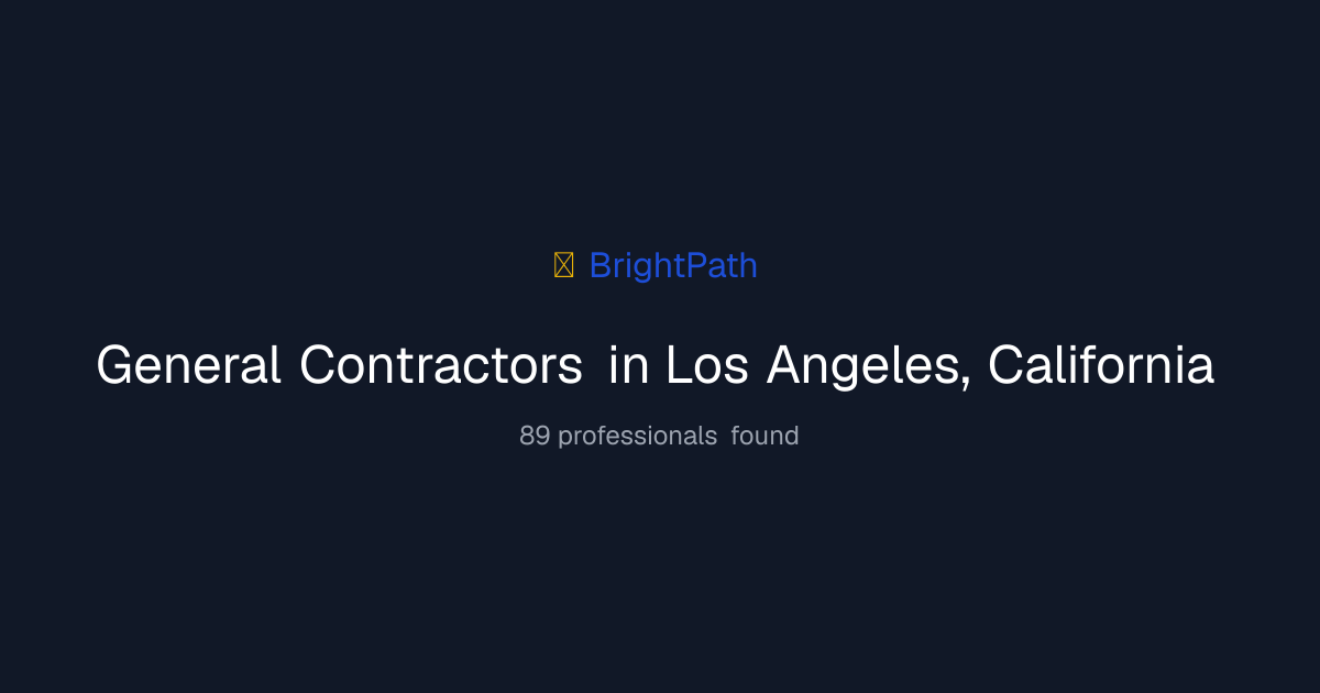 General Contractors in Los Angeles, California | BrightPath Contractor